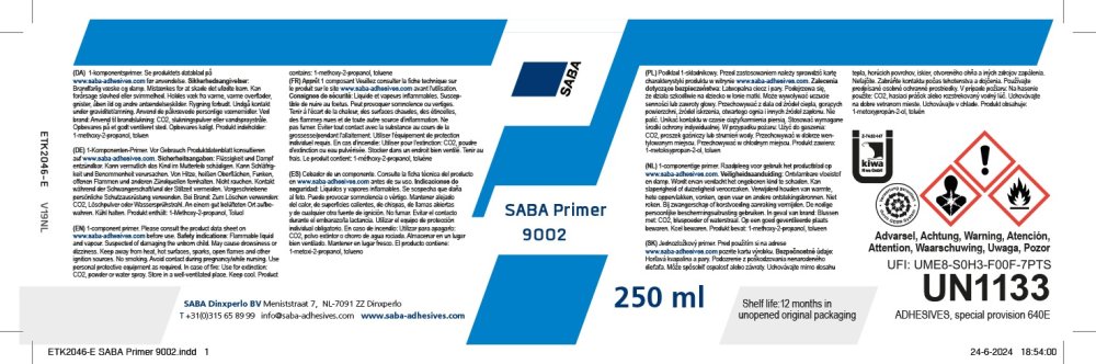 Saba Fugen Dichtstoff Haftanstrich Primer 9002 250ml Dose