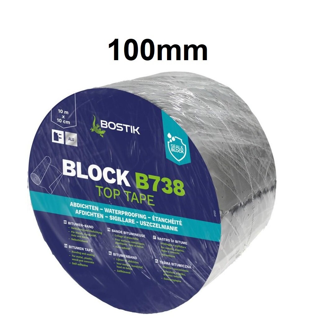 Bostik Block B738 Top Tape Aluminium Bitumen Dichtband 10m Rolle 100mm ...